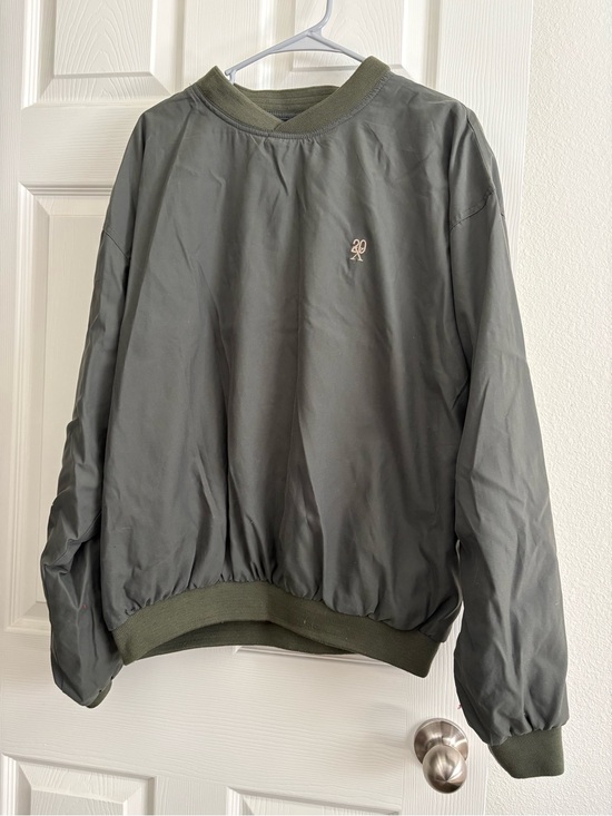 Twenty | Shirts | Twenty Olive Green Crewneck Jacket With Branded Neck ...